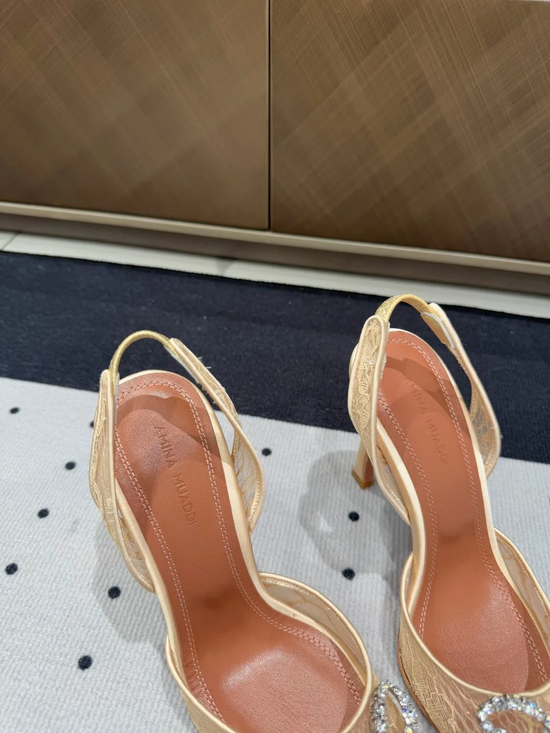 Brand-authenticated Amina Muaddi Sandals