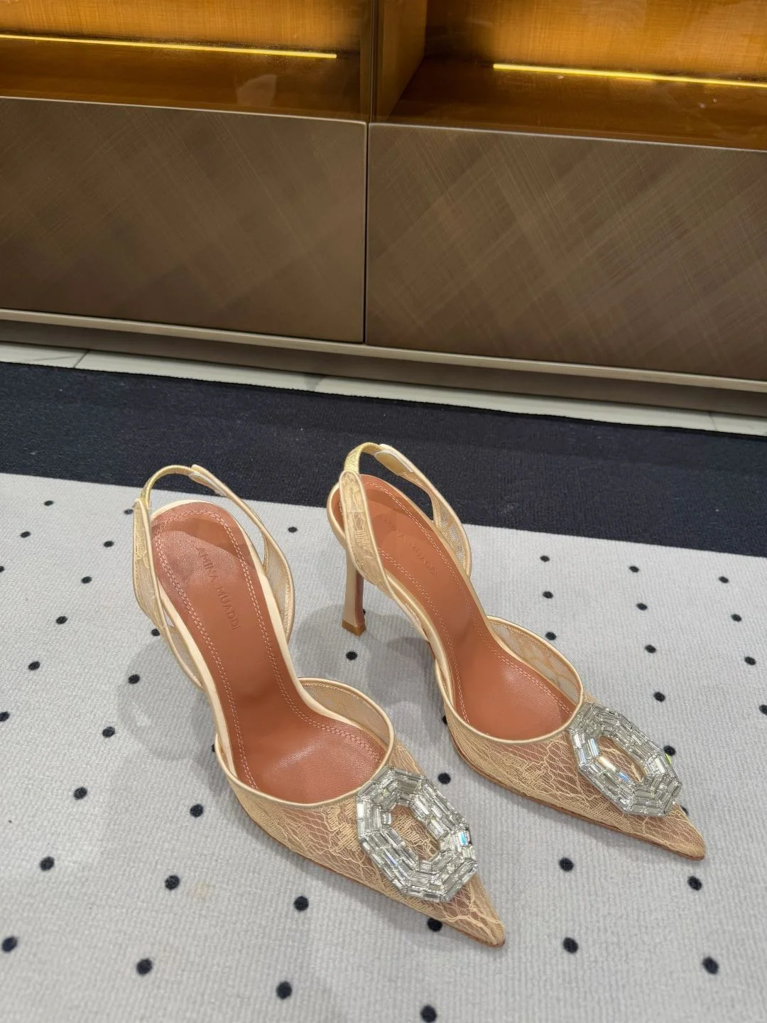 Brand-authenticated Amina Muaddi Sandals