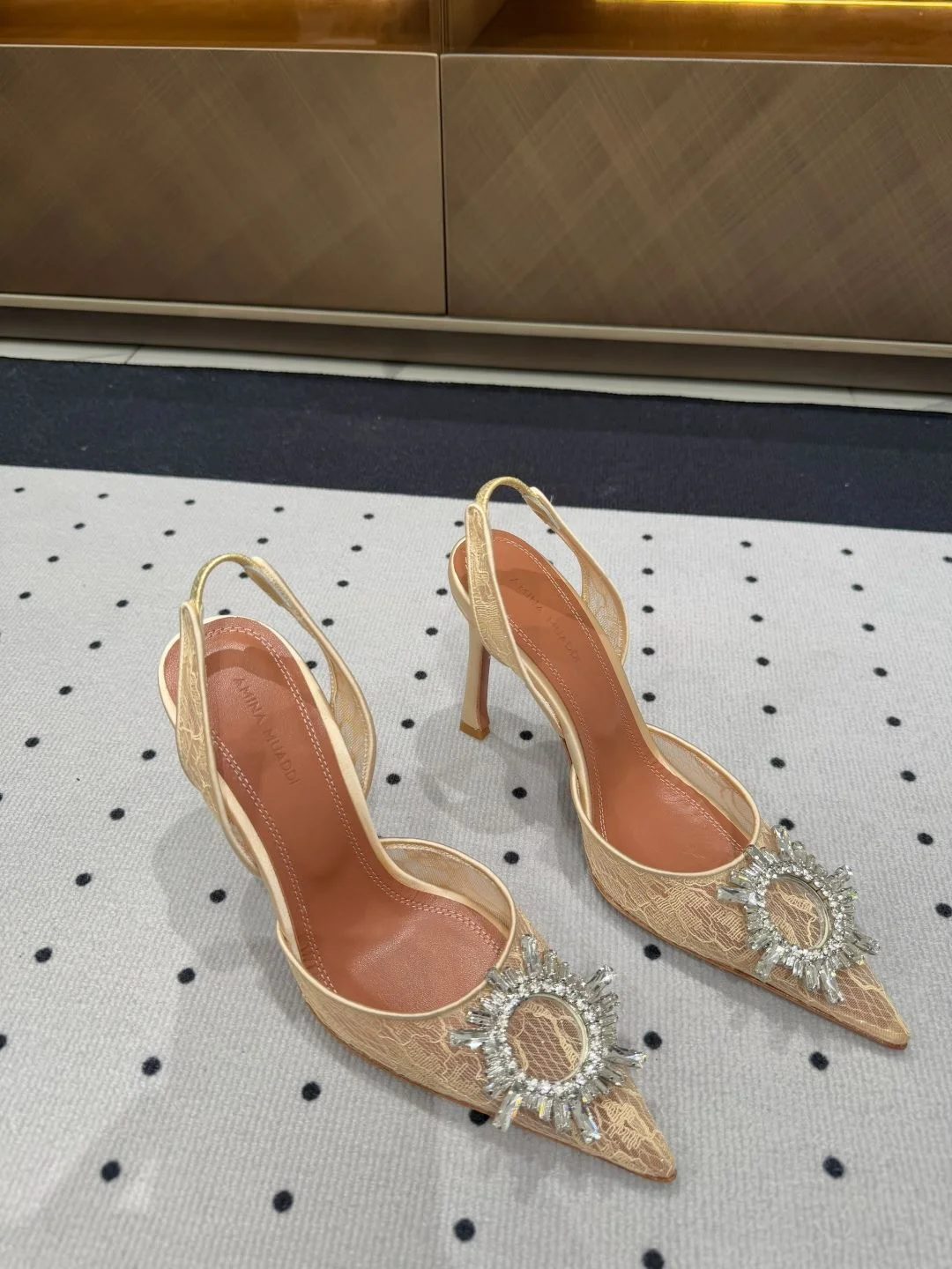 Brand-authenticated Amina Muaddi Sandals