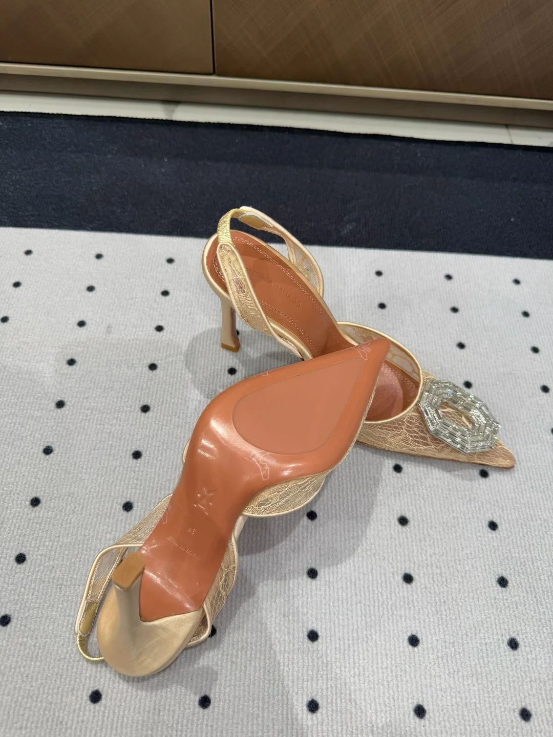 Brand-authenticated Amina Muaddi Sandals