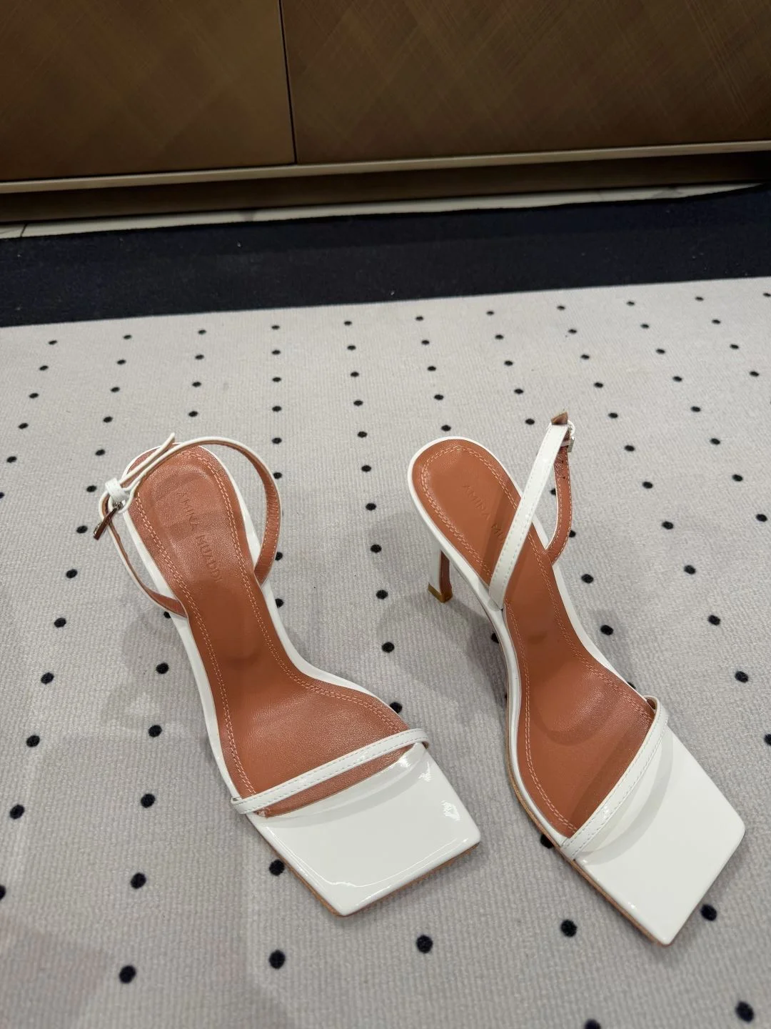Accurate model Amina Muaddi Sandals