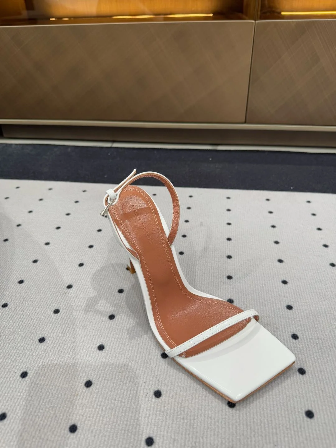 Accurate model Amina Muaddi Sandals