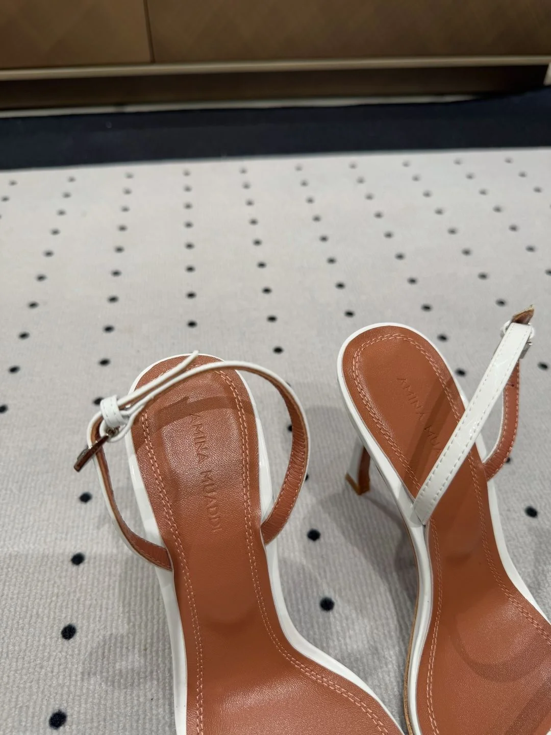 Accurate model Amina Muaddi Sandals