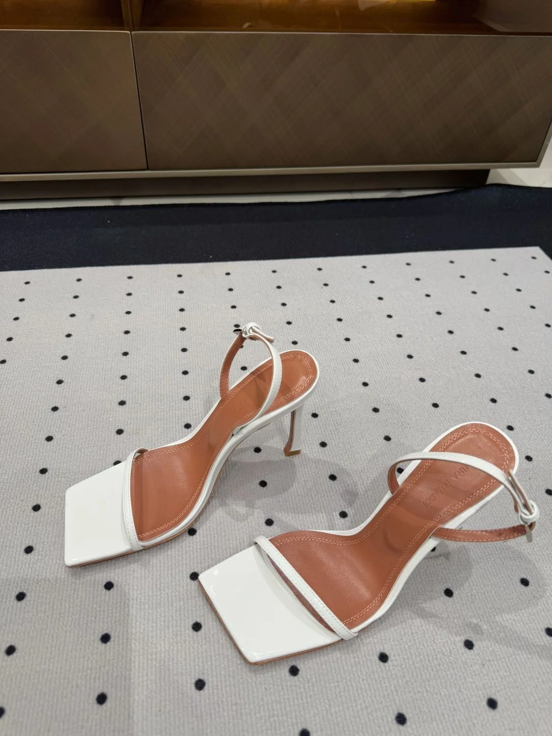 Accurate model Amina Muaddi Sandals