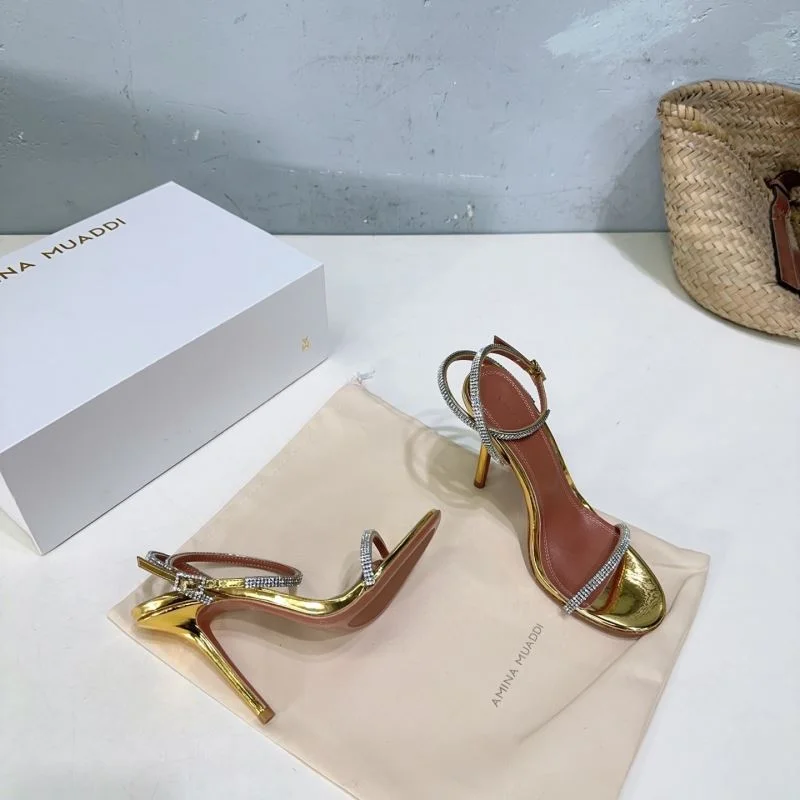 Brand-authenticated Amina Muaddi Sandals