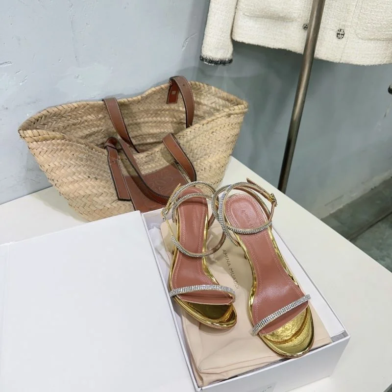 Brand-authenticated Amina Muaddi Sandals