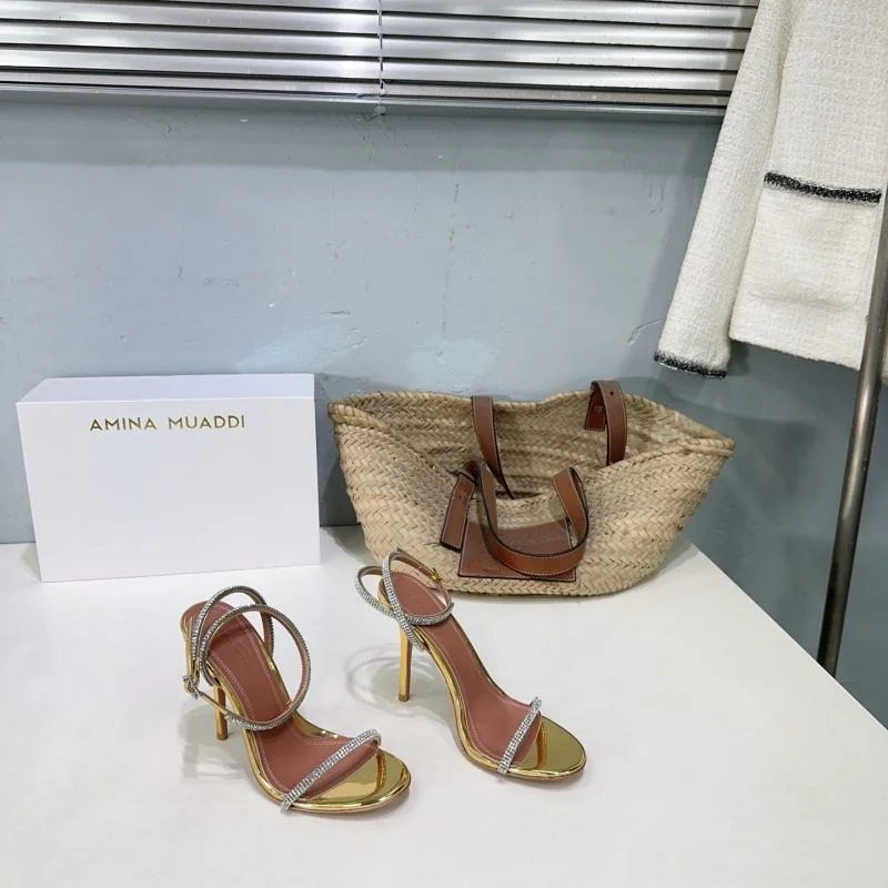 Brand-authenticated Amina Muaddi Sandals