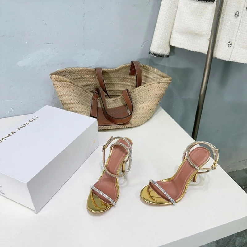 Brand-authenticated Amina Muaddi Sandals