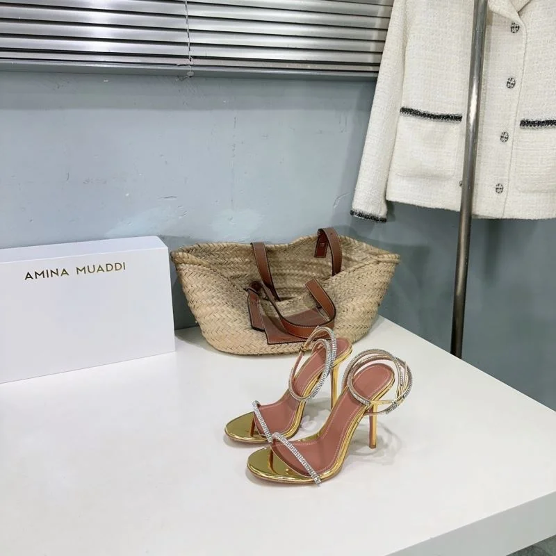 Brand-authenticated Amina Muaddi Sandals