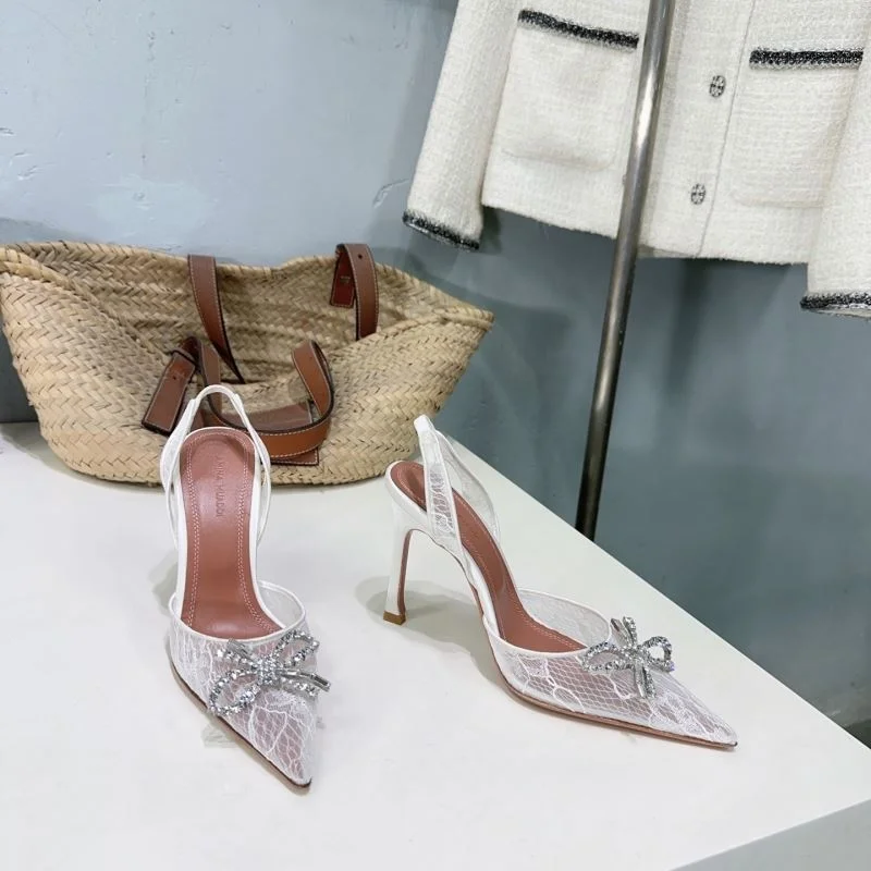 Accurate model Amina Muaddi Sandals