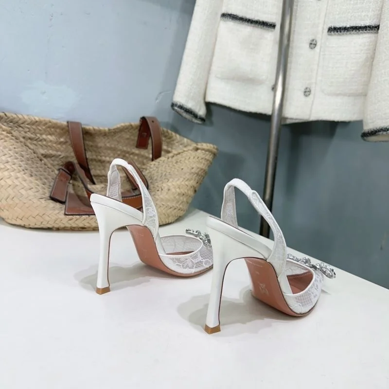 Accurate model Amina Muaddi Sandals