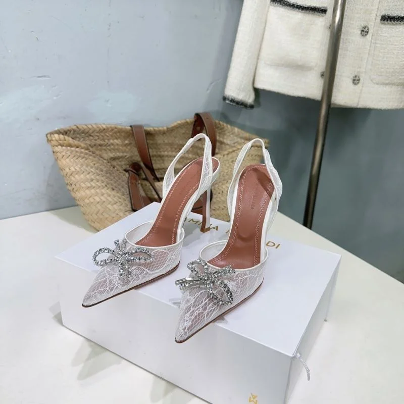 Accurate model Amina Muaddi Sandals