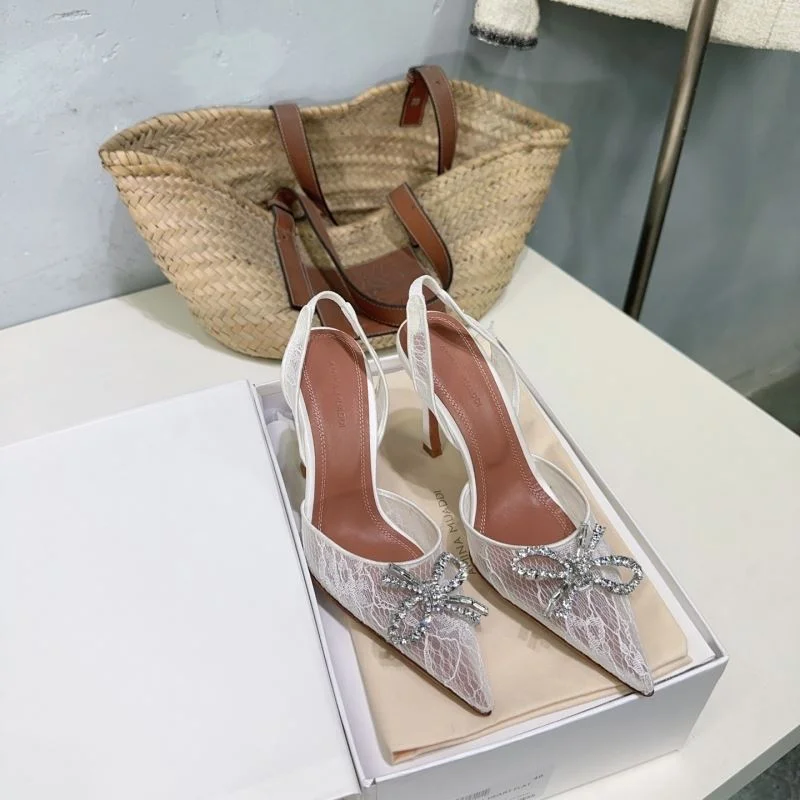 Accurate model Amina Muaddi Sandals