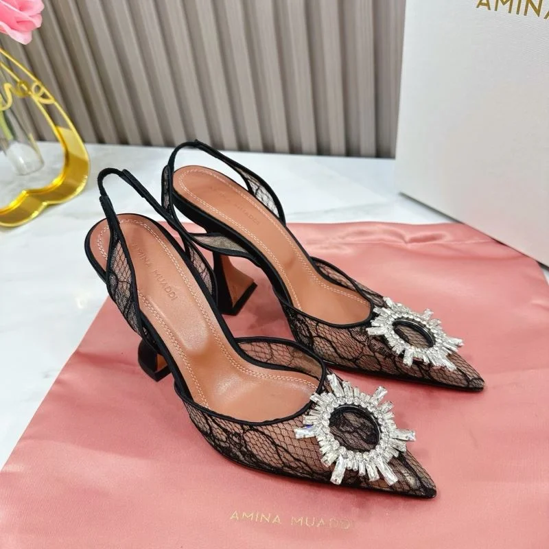 1:1 copy Amina Muaddi Sandals