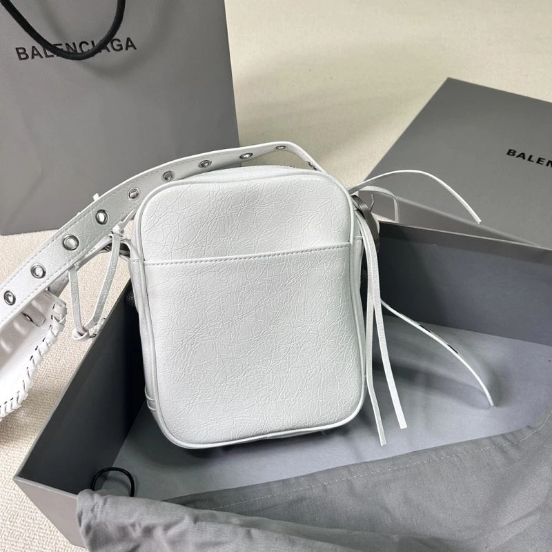 Affordable Balencia Le Cagole Vintage Motorcycle Phone Bag - White Crossbody Bag