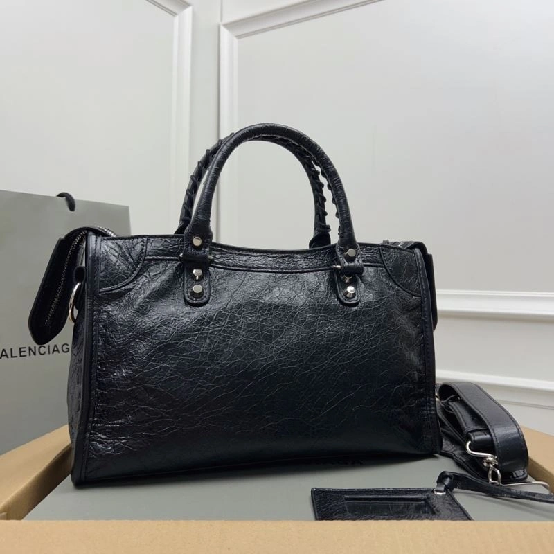 High accuracy Balenciaga  Classic Gold City Cracked Lambskin Bag with Silver Tassels