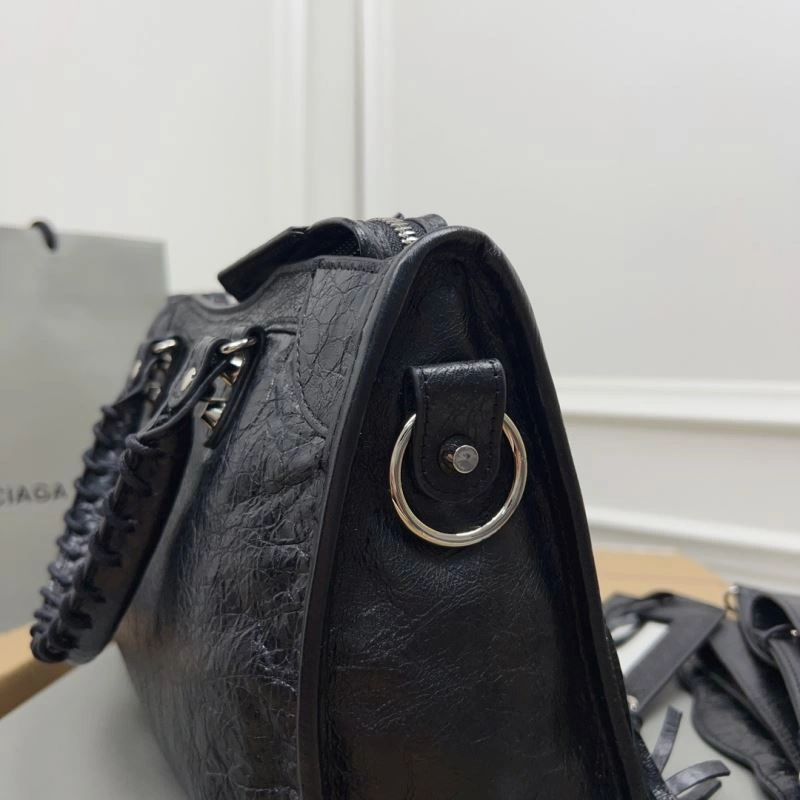 High accuracy Balenciaga  Classic Gold City Cracked Lambskin Bag with Silver Tassels