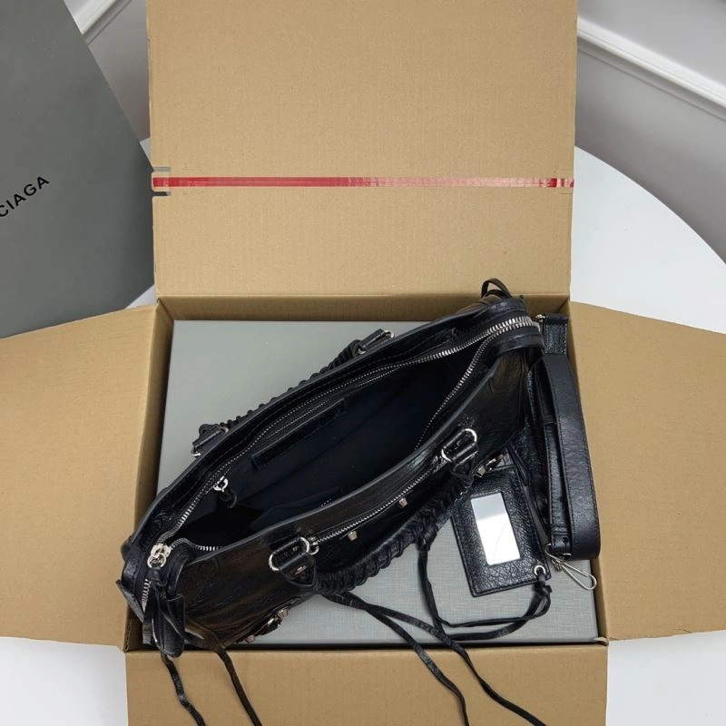 High accuracy Balenciaga  Classic Gold City Cracked Lambskin Bag with Silver Tassels