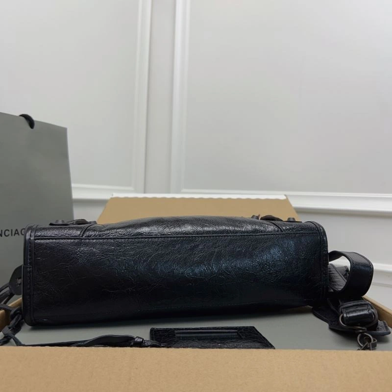 Economical Balenciaga  Classic Gold City Cracked Sheepskin Bag with Bronze Accents