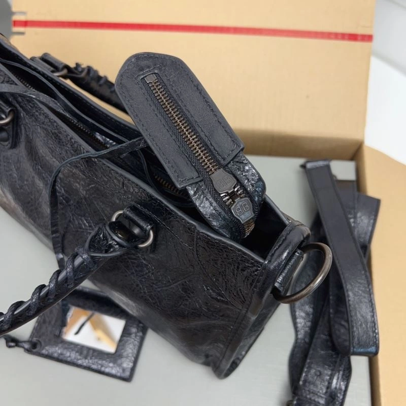 Economical Balenciaga  Classic Gold City Cracked Sheepskin Bag with Bronze Accents