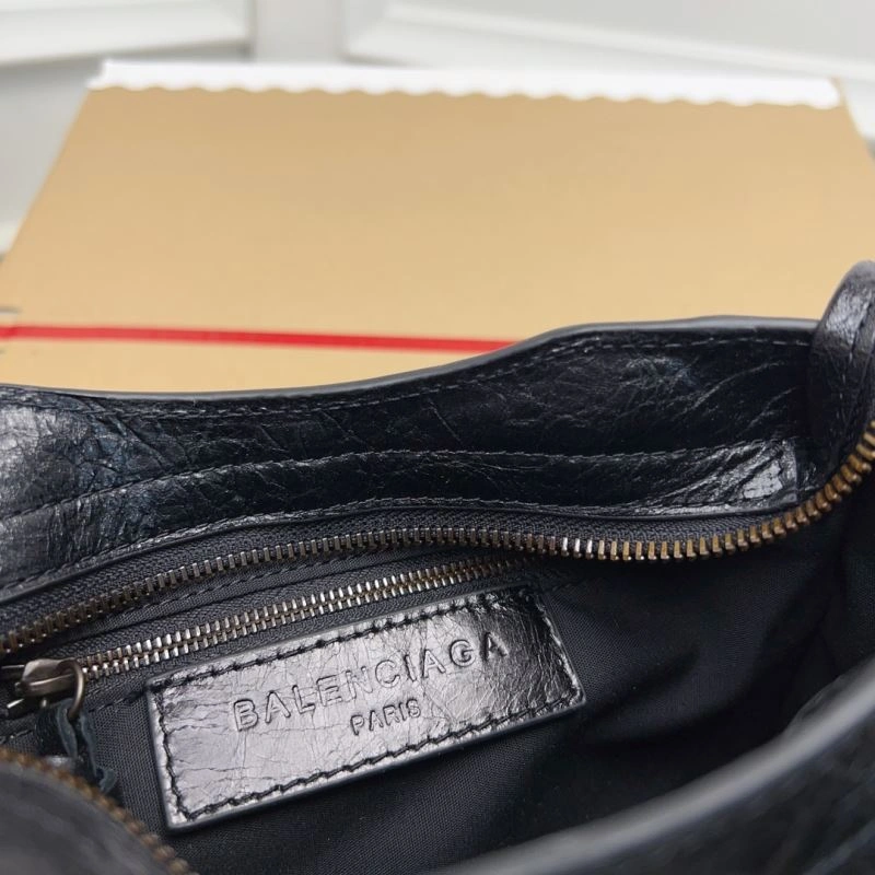 Brand-authenticated Balenciaga  Classic Gold Mini City Cracked Lambskin Crossbody Bag