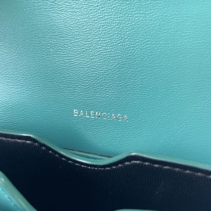 Mirror quality Balenciaga  Lake Water Blue Crocodile Pattern Crossbody Bag