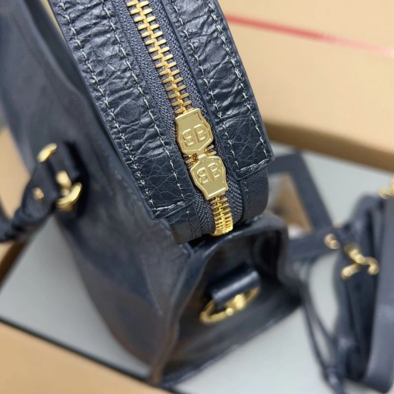 Cut-rate Balenciaga  Premium Cracked Sheepskin Bag with Pineapple Gold Studs