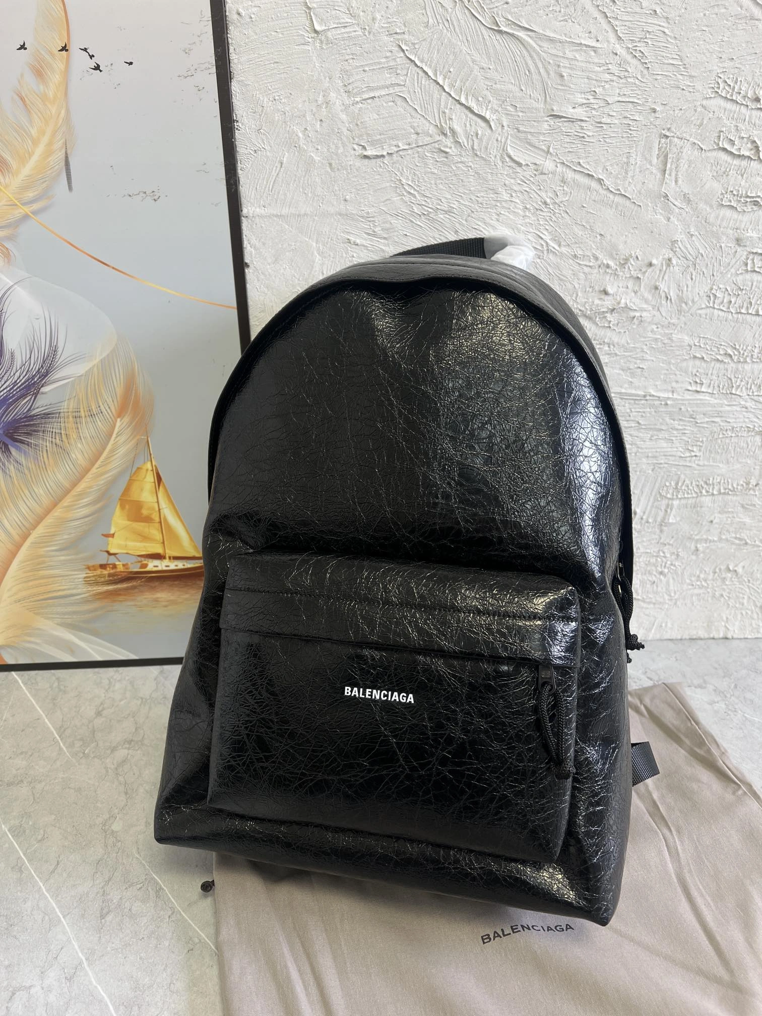 Perfect replica Balenciaga 18SS Calfskin Plain Backpack - Fashionable Travel Essential