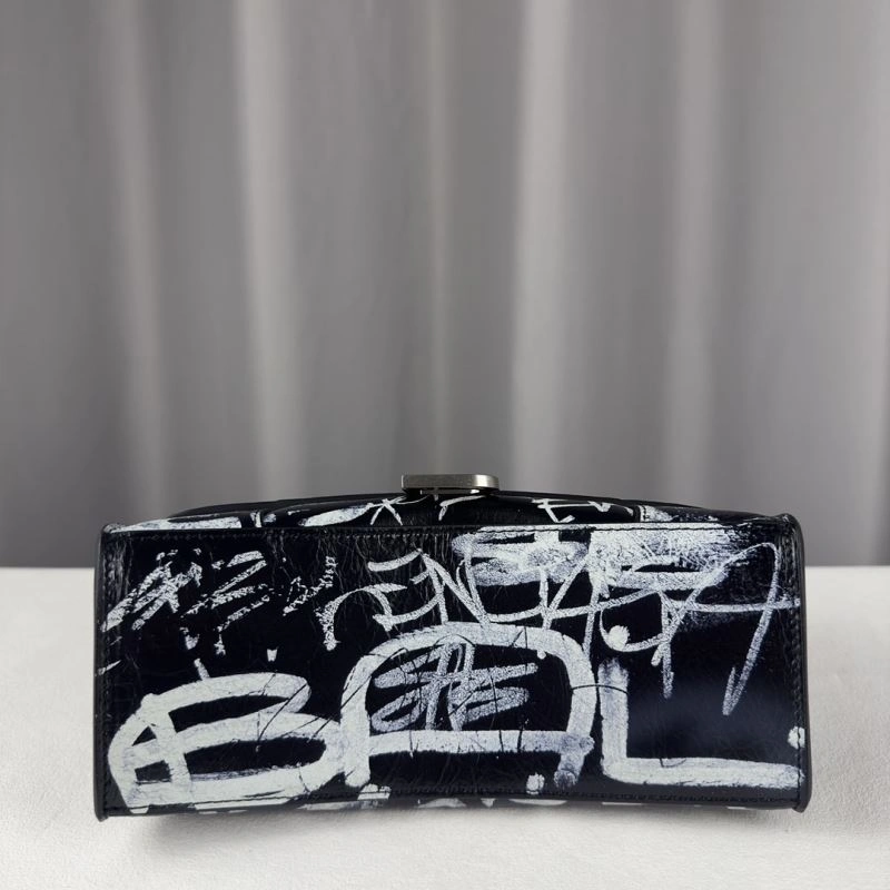 Official Balenciaga 2023 Balenciaga Hourglass Crocodile-Patterned Bag - Upgraded S