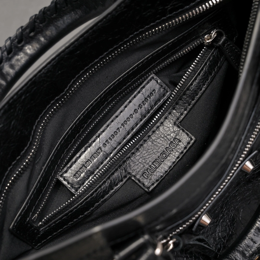Real Balenciaga 2024 City Motorcycle Bag - Vintage Chic Redefined