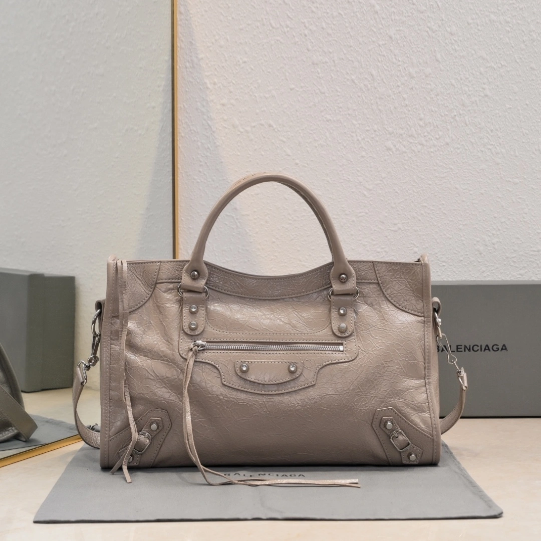 Balenciaga 2024 Classic Lie City Motorcycle Bag