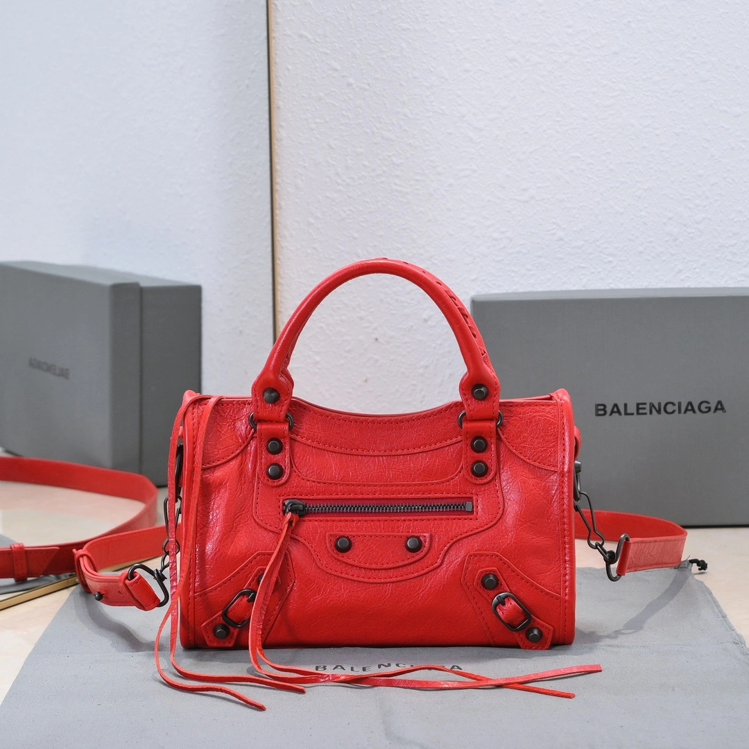 Balenciaga 2024 Classic Lie City Motorcycle Bag