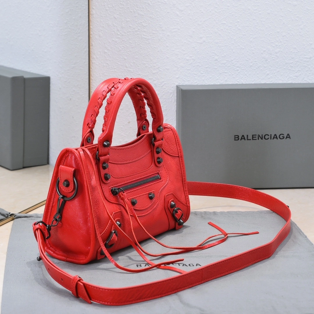 Factory-made Balenciaga 2024 Classic Lie City Motorcycle Bag