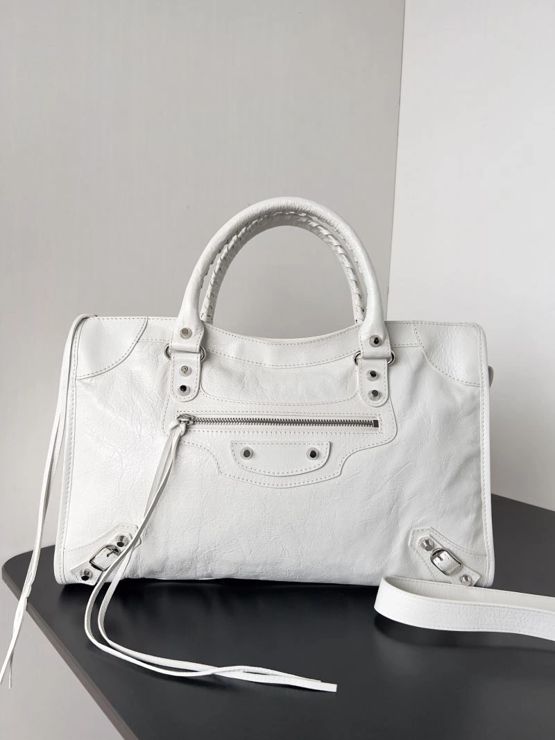 Balenciaga 2024 Le City Minimalist Biker Handbag in Sweet Tones