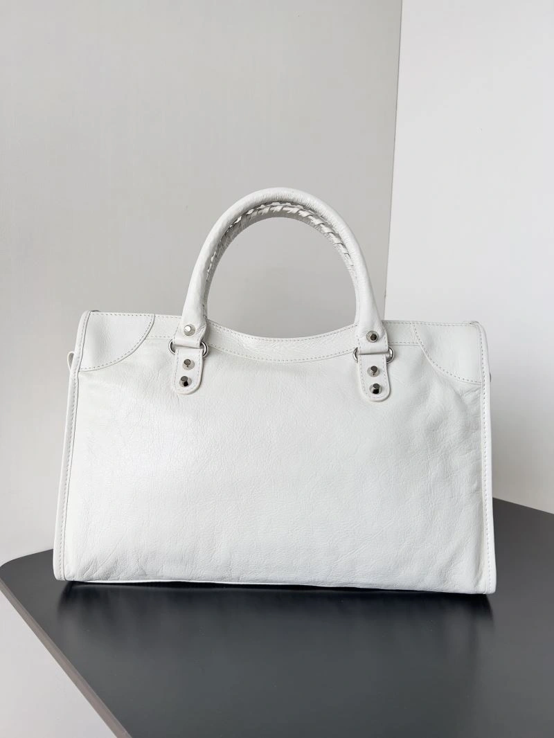 Original Balenciaga 2024 Le City Minimalist Biker Handbag in Sweet Tones