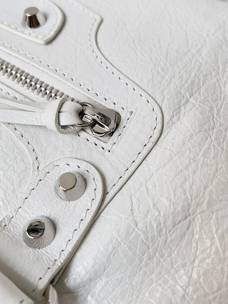 Original Balenciaga 2024 Le City Minimalist Biker Handbag in Sweet Tones