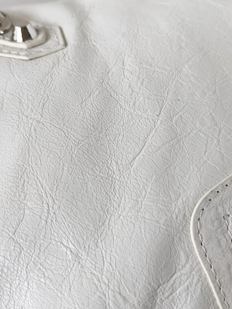 Original Balenciaga 2024 Le City Minimalist Biker Handbag in Sweet Tones