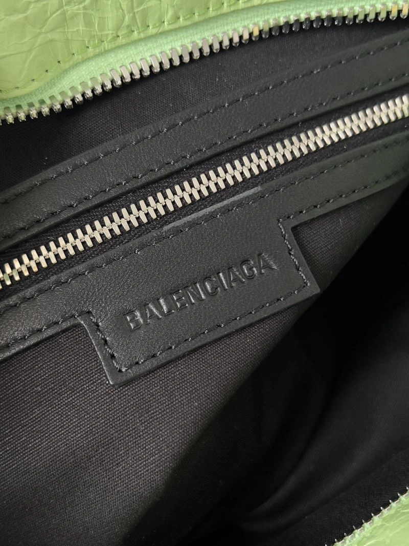 Genuine Balenciaga 2024 Le City S Minimalist Studded Handbag in Green