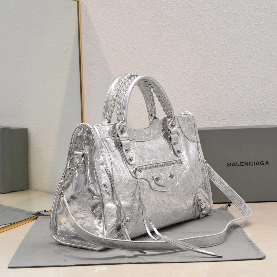 Original Balenciaga 2024 Lie City Classic Motorcycle Bag