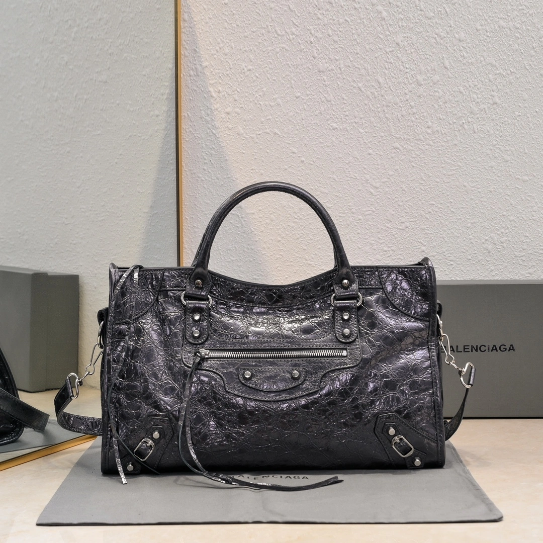 Balenciaga 2024 Lie City Classic Motorcycle Bag