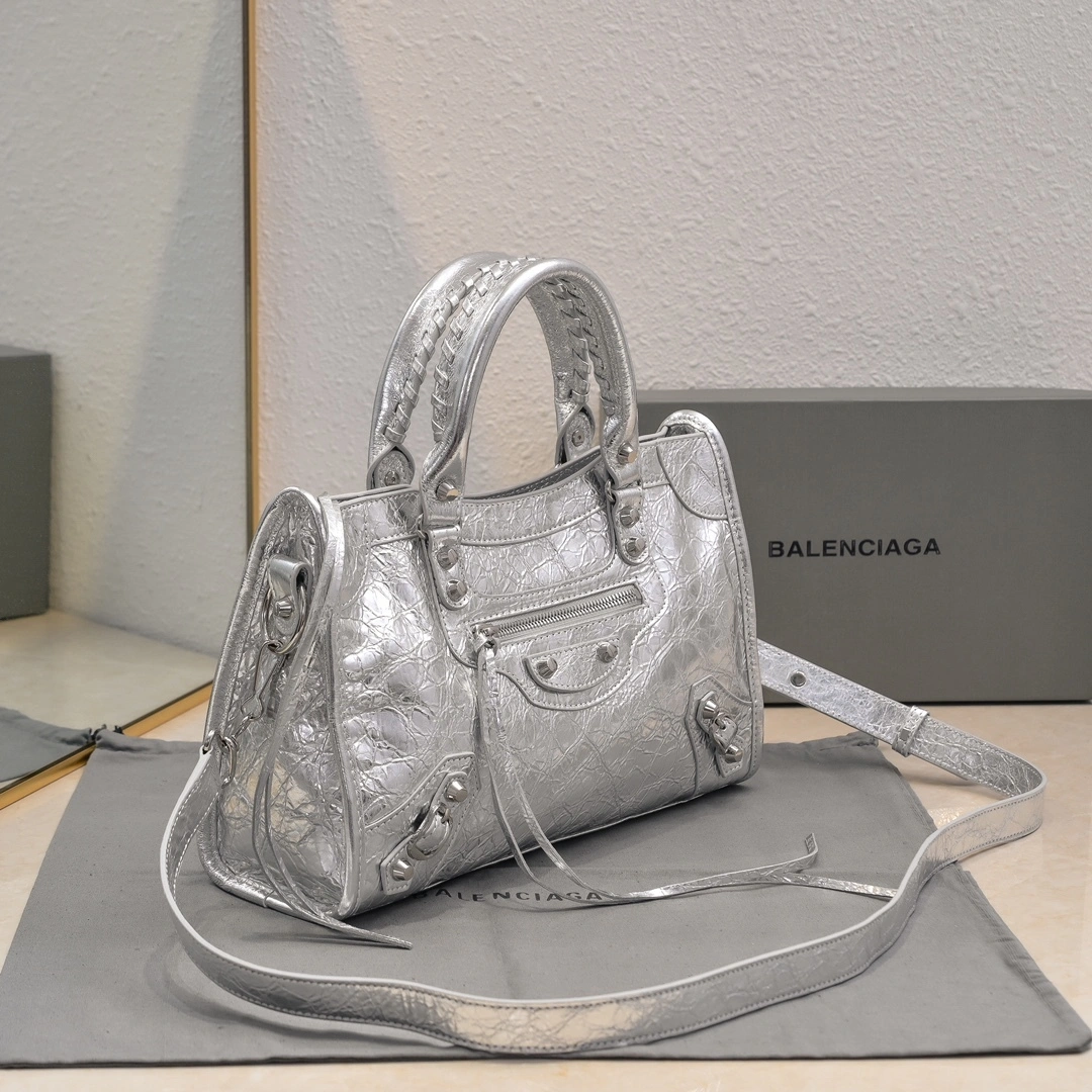 Authentic Balenciaga 2024 Lie City Classic Motorcycle Bag