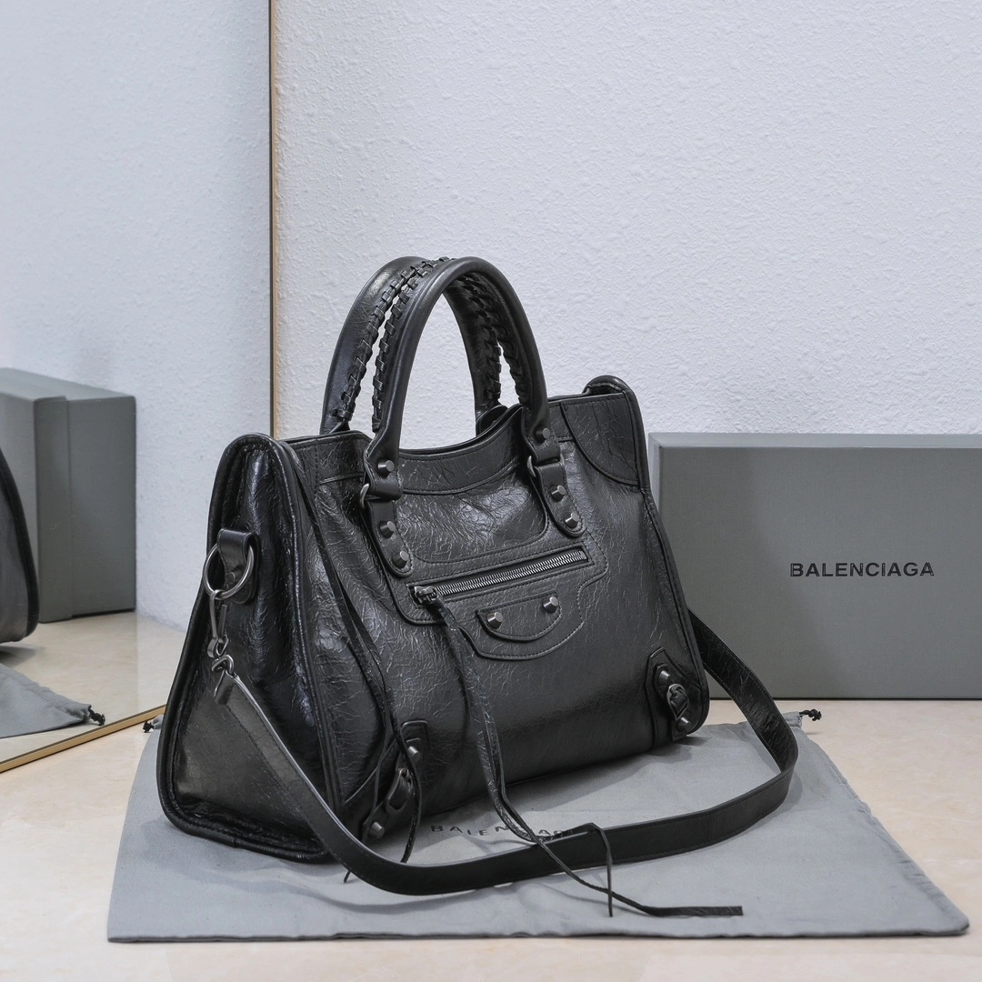 Bargain Balenciaga 2024 Lie City Leather Motorcycle Bag