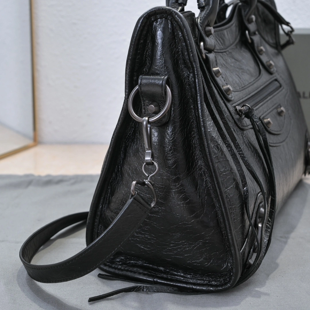 Bargain Balenciaga 2024 Lie City Leather Motorcycle Bag
