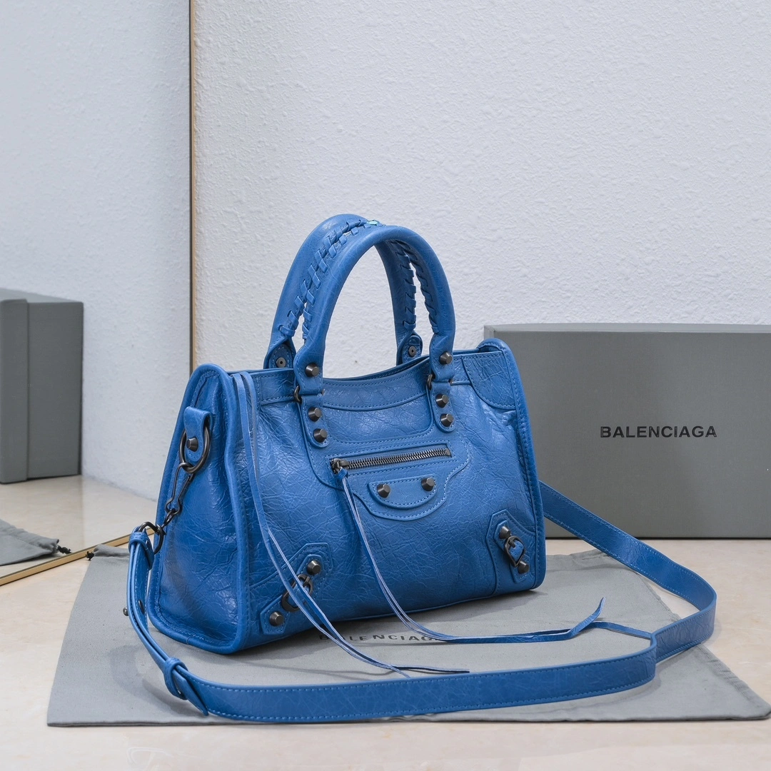 Authentic Balenciaga 2024 Lie City Motorcycle Bag - Classic Revived