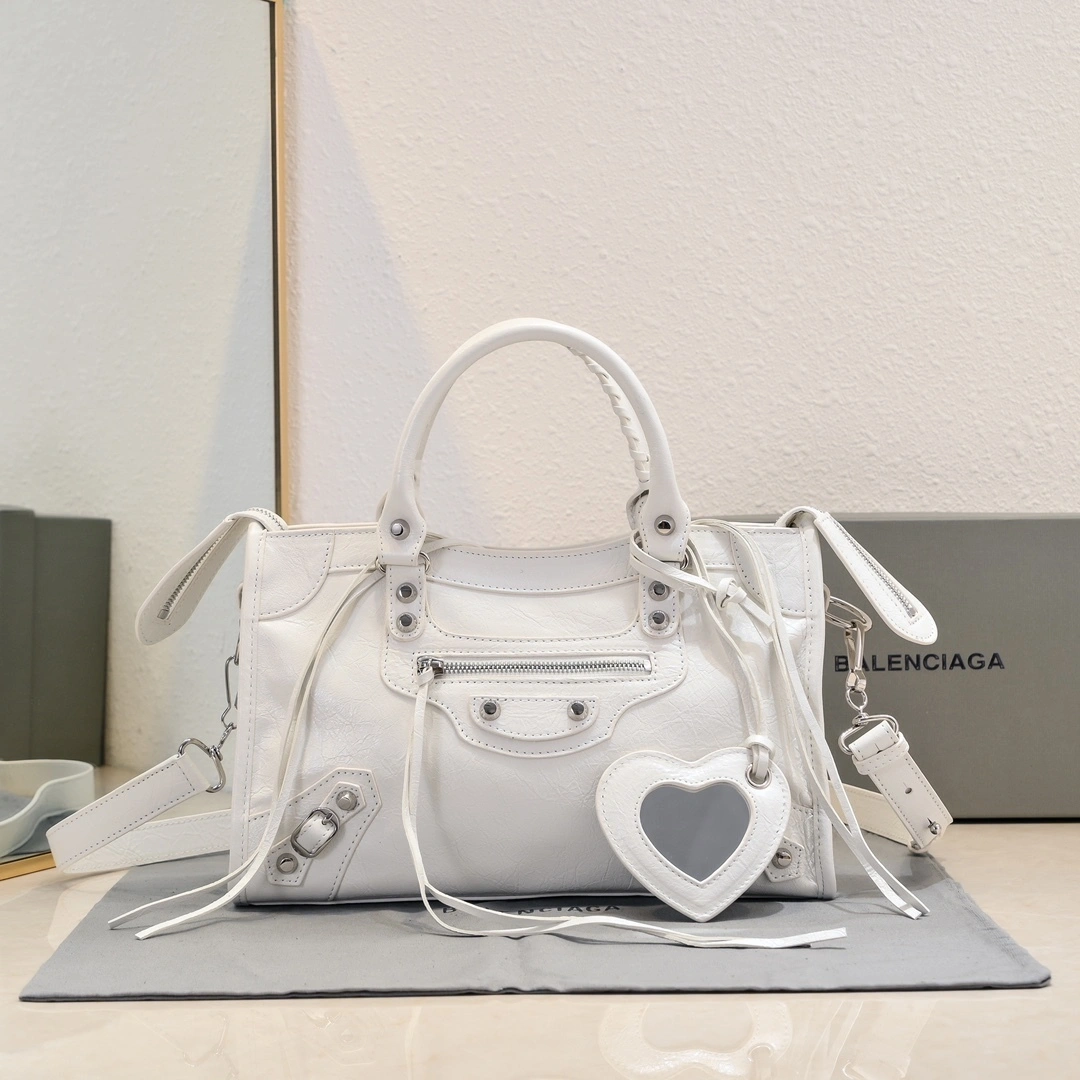 Balenciaga 2024 Lie City Motorcycle Bag - Modern Vintage Chic