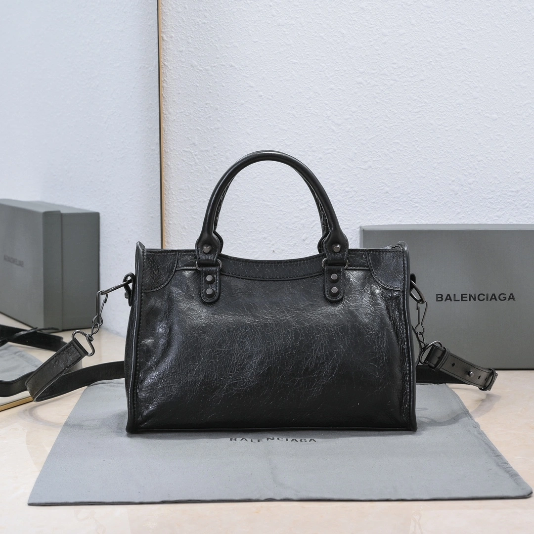 Legit Balenciaga 2024 Lie City Motorcycle Bag - Retro Chic Reimagined