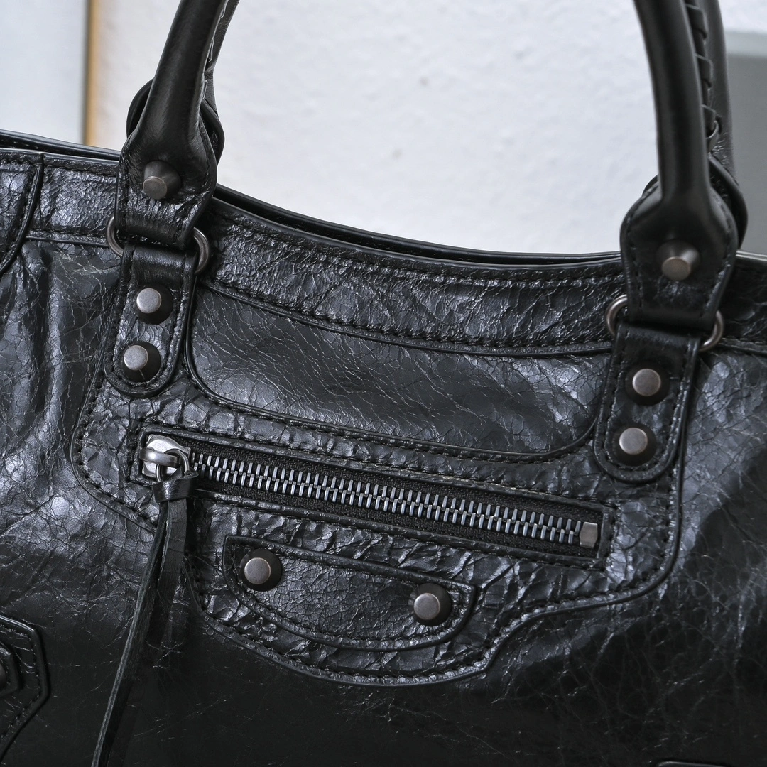 Legit Balenciaga 2024 Lie City Motorcycle Bag - Retro Chic Reimagined