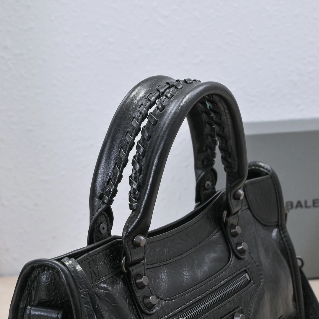 Legit Balenciaga 2024 Lie City Motorcycle Bag - Retro Chic Reimagined