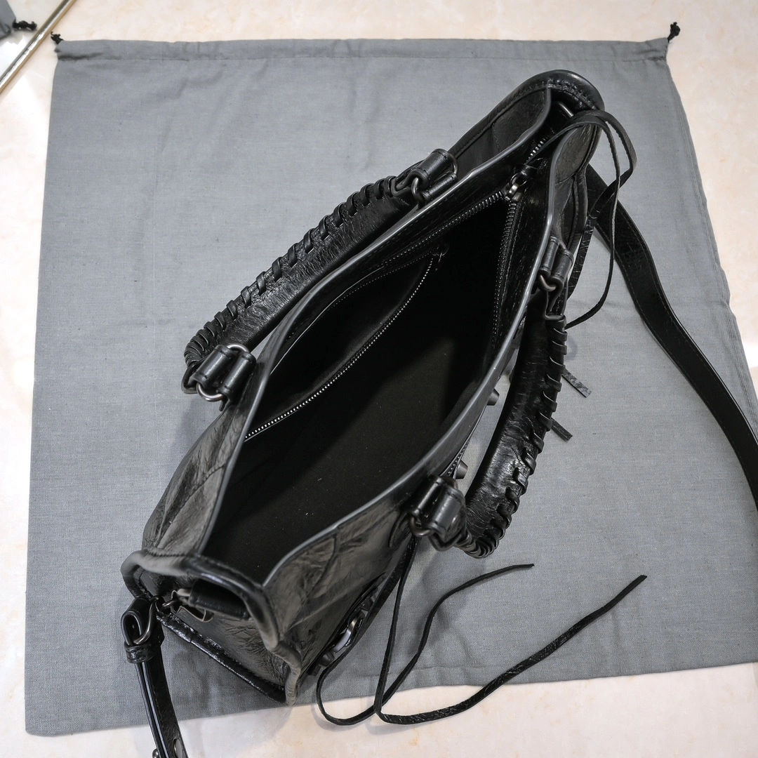 Legit Balenciaga 2024 Lie City Motorcycle Bag - Retro Chic Reimagined