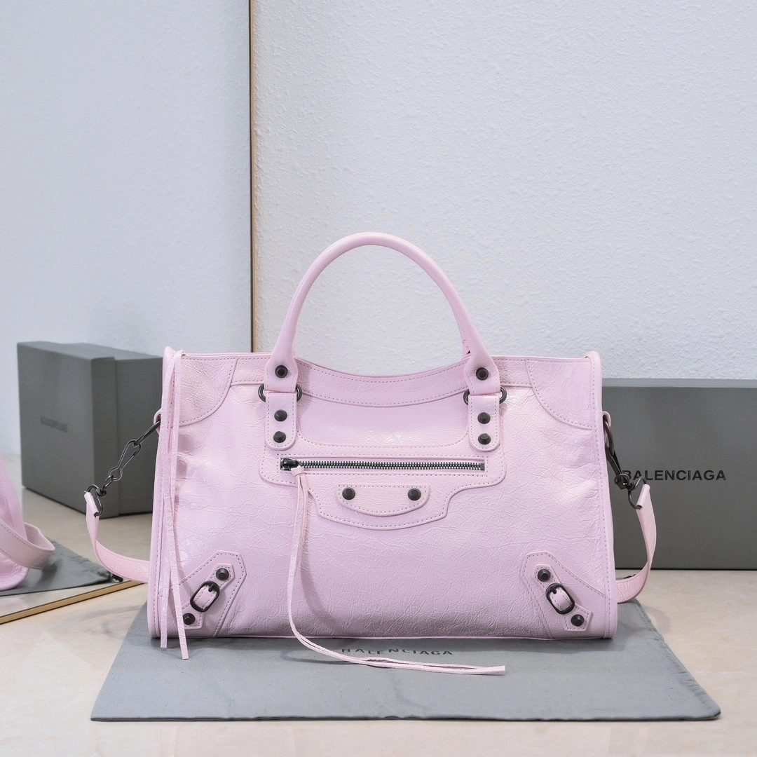 Balenciaga 2024 Lie City Motorcycle Bag - Vintage Chic Redefined